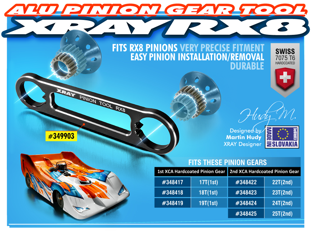 XRAY Alu RX8 Pinion Gear Tool • Team NCRC
