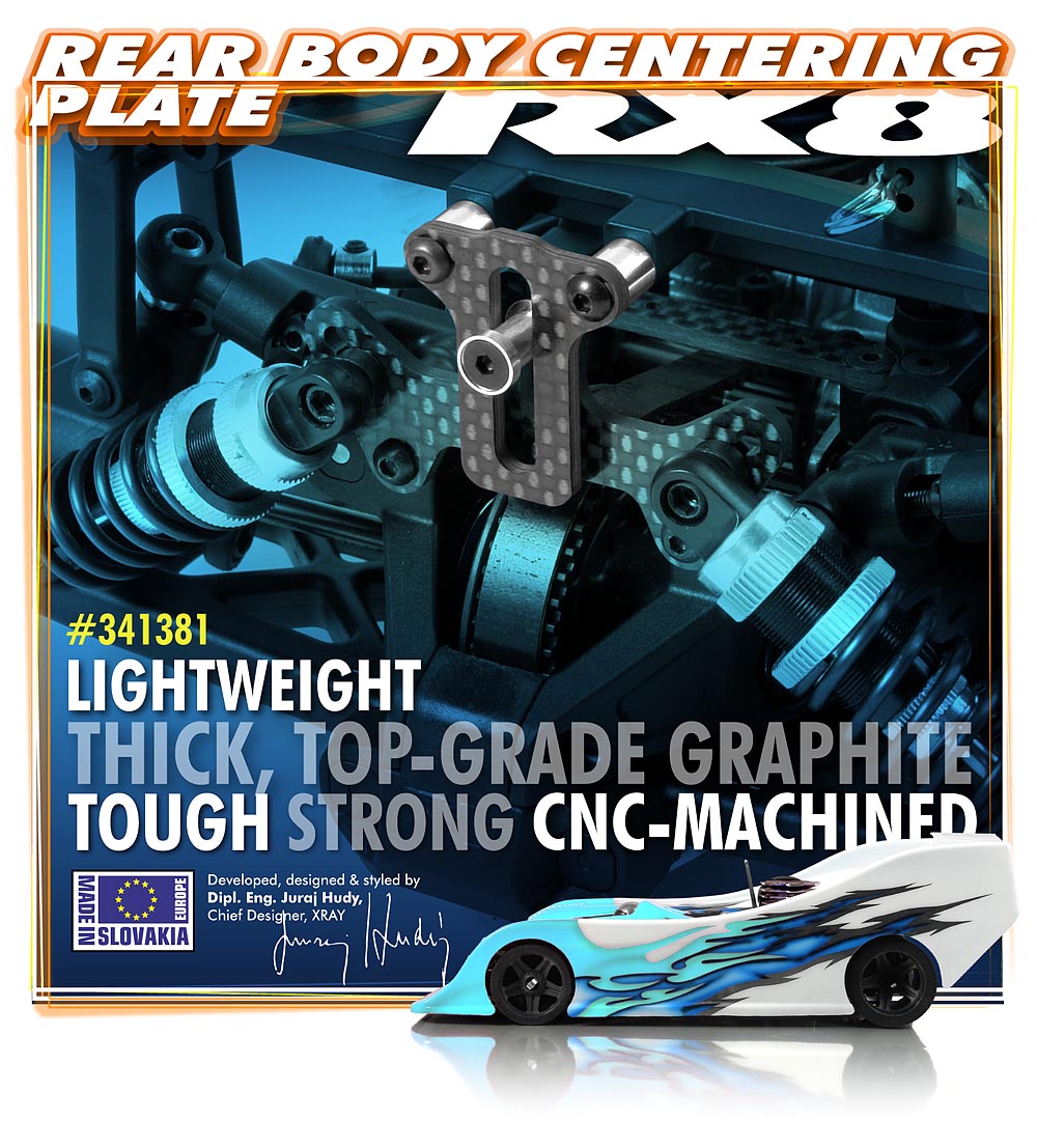 XRAY Graphite Rear Body Centering Plate - Set • Team NCRC